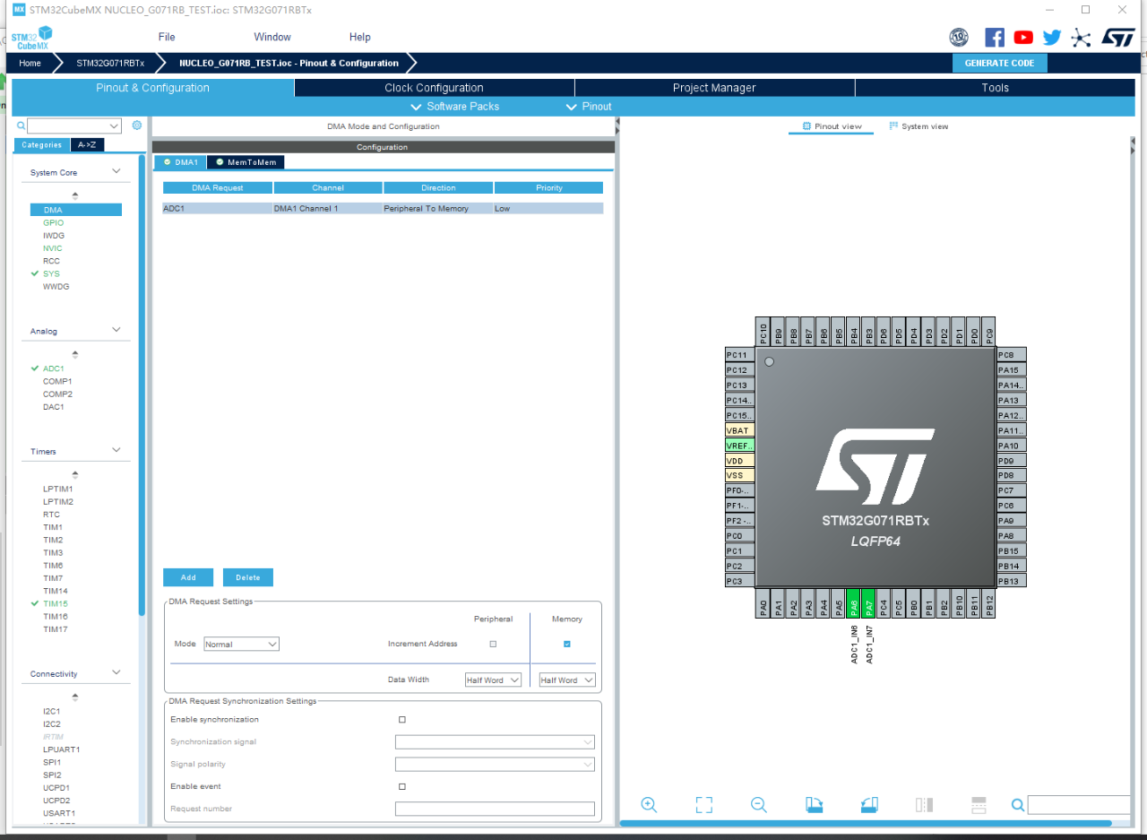 通过CubeMX 实现STM32G071RB ADC TIM DMA，实现定时自动采集功能 - 大大通(简体站)
