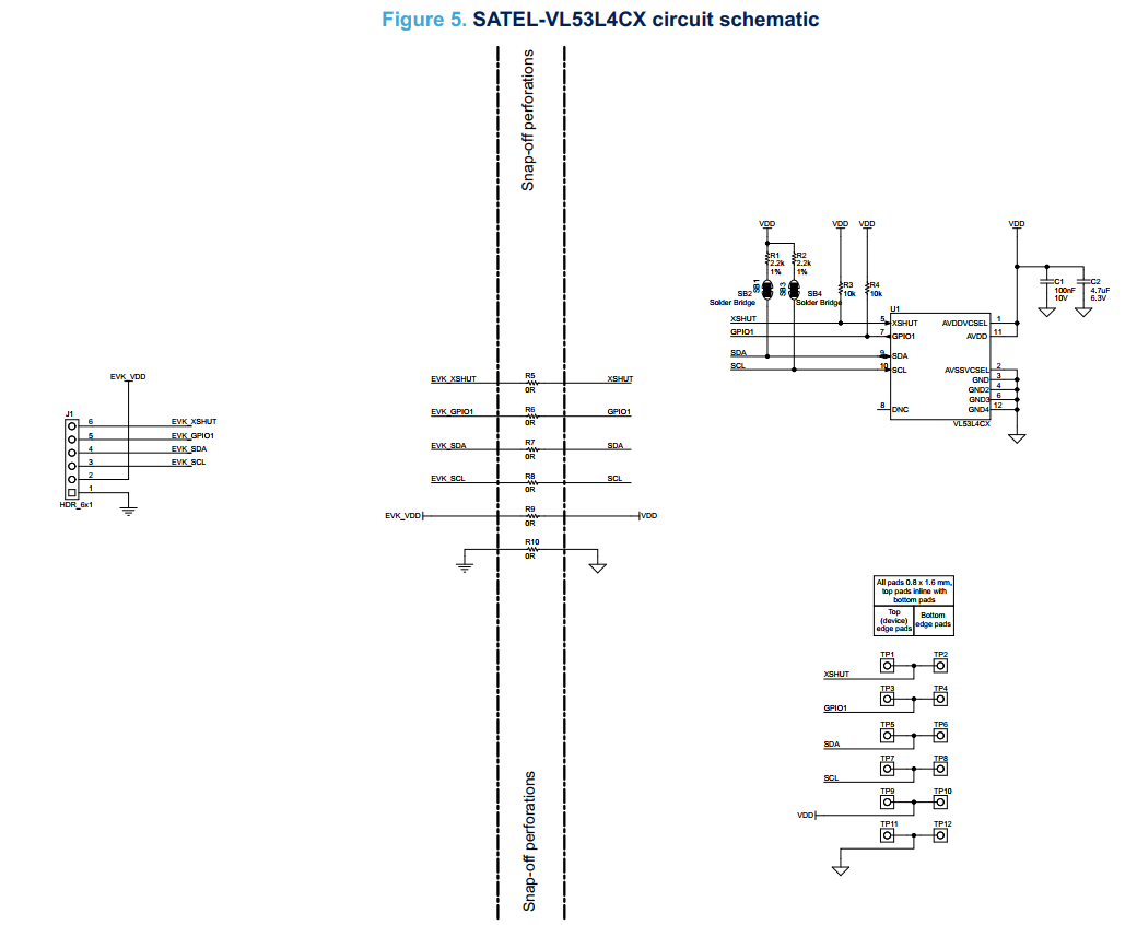 嵌入VL53L4CX飞行时间传感器，带有扩展距离测量的插接板SATEL-VL53L4CX - 大大通(简体站)