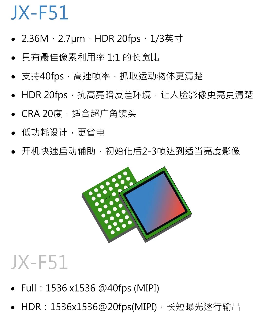 SOI JX-F51图像传感器简介 - 大大通(简体站)
