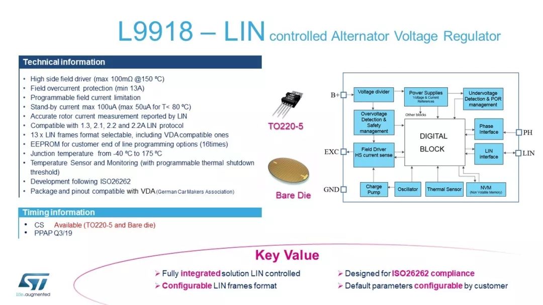 新一代LIN发电机调节器L9918 - 大大通(简体站)