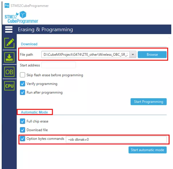 工程师笔记|STM32G4 应用程序与 Option Bytes 同时烧录问题 - 大大通(简体站)
