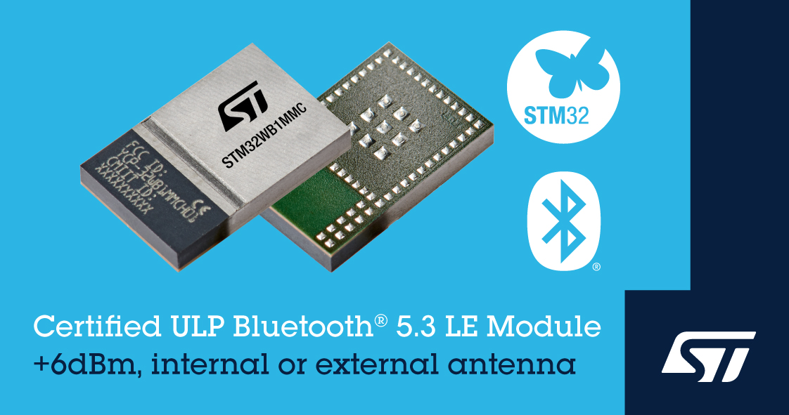 意法半導體推出STM32WB1MMC Bluetooth® LE 認證模塊 簡化並加快無線產品開發 - 大大通(繁體站)
