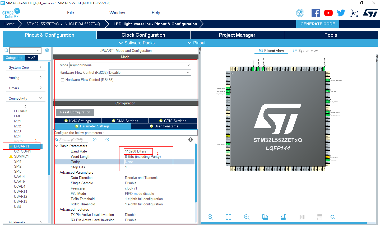 STM32L5 开发板之-评估应用笔试2--LPUART1 - 大大通(简体站)